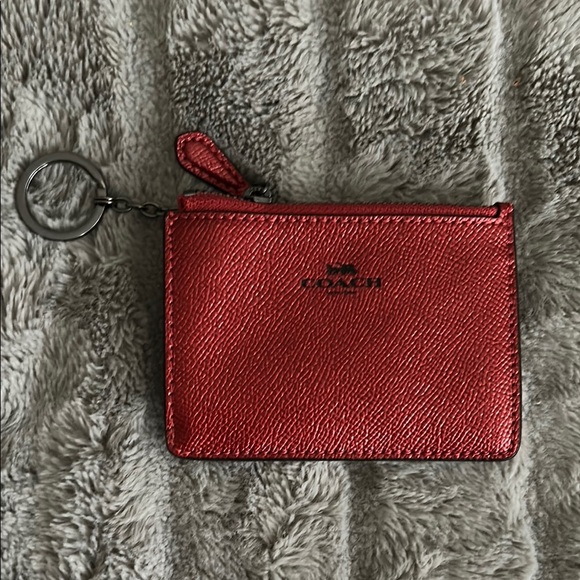 Coach | Accessories | Coach Red Leather Keychain Wallet | Poshmark